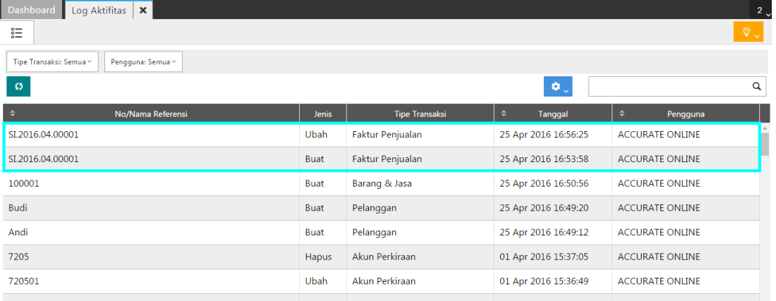 Accurate Tutorial : Daftar Log Aktifitas Accurate Online - FAC Institute
