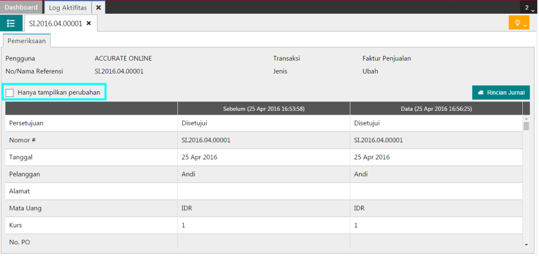 Accurate Tutorial : Daftar Log Aktifitas Accurate Online - FAC Institute