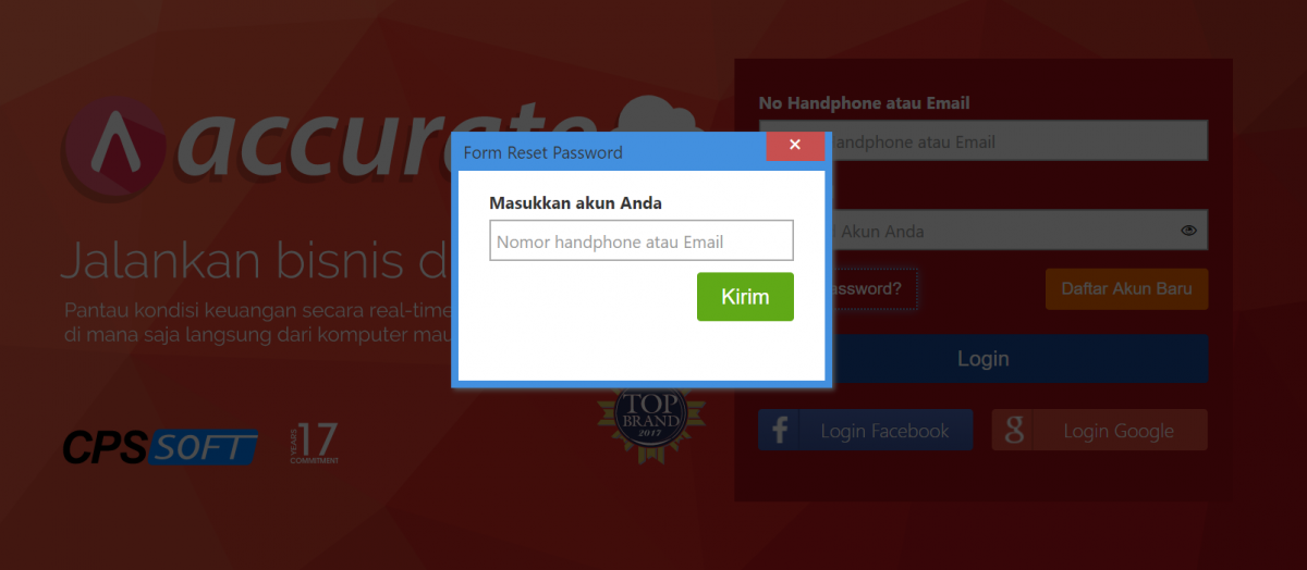 Lupa Password Akun Accurate