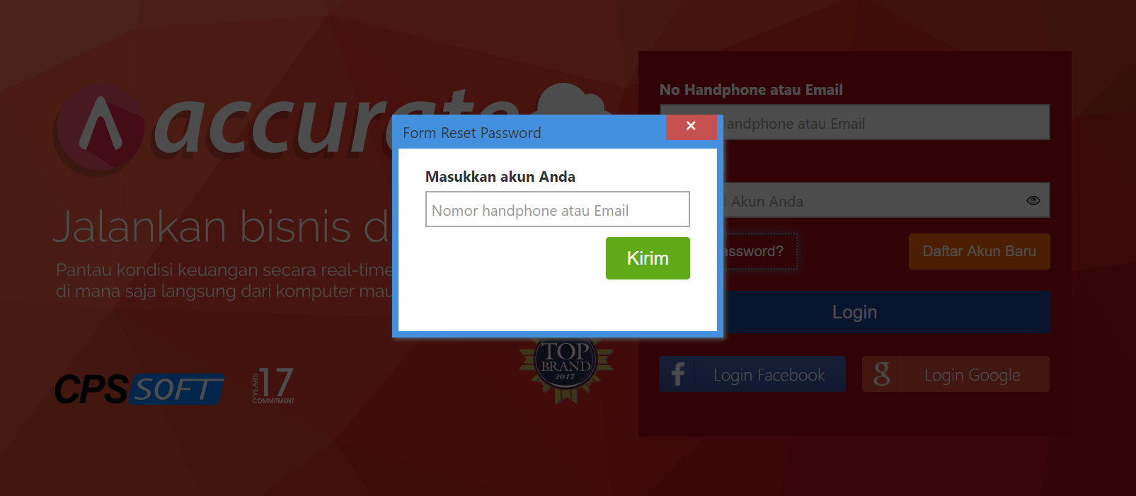 Lupa Password Akun Accurate