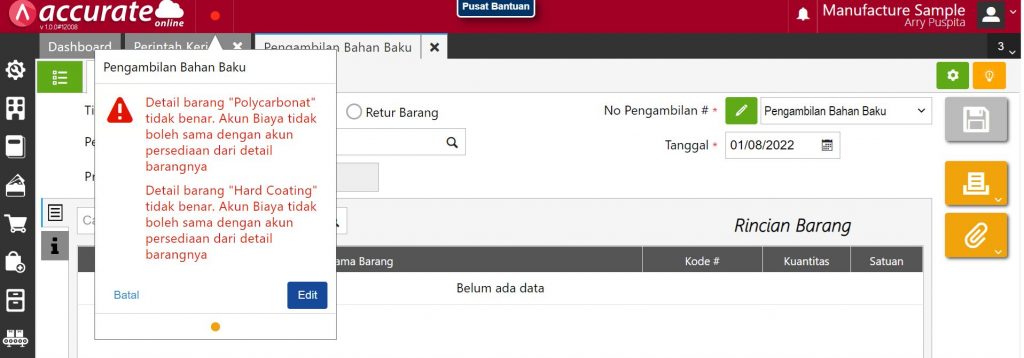 Fitur Terbaru Accurate : Error “Detail Barang XXX Tidak Benar